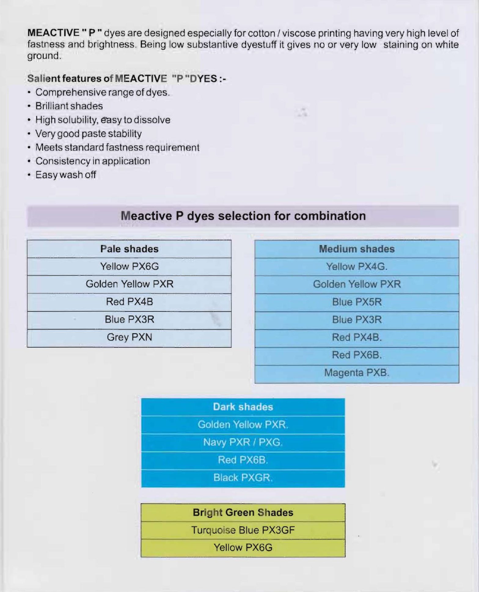 Meactive® PX dyes: For Printing Applications - Astik